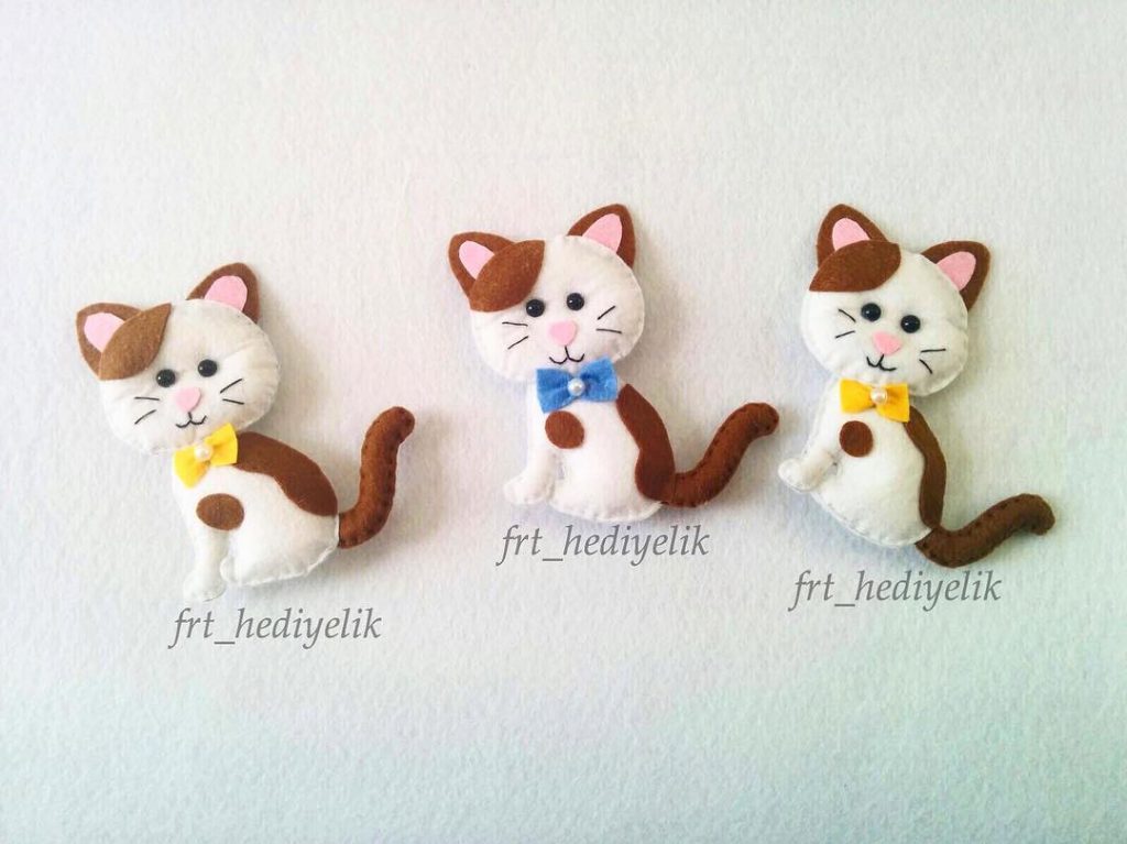 Gatinhos em Feltro - Faça Você Mesmo! Sugestões Lindas de Gatinhos!